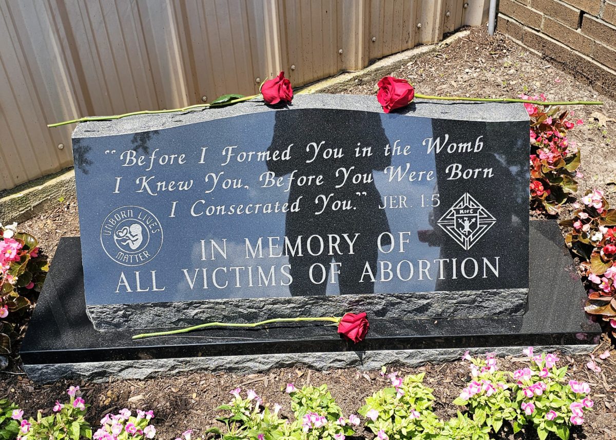 Monument to the Unborn Dedicated at St. Phillip the Apostle Church, Somerville, TN – KofC #2183